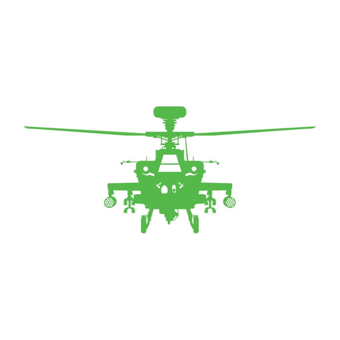 AH-64 Apache Sticker Decal Die Cut - Self Adhesive Vinyl - Weatherproof ...
