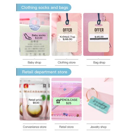 Mini Portable Labels Ink-less Printer Mini Portable Thermal Bluetooth ...