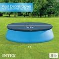 Intex 8' Easy Set Pool Covers, Round, Durable Vinyl, Reduces ...