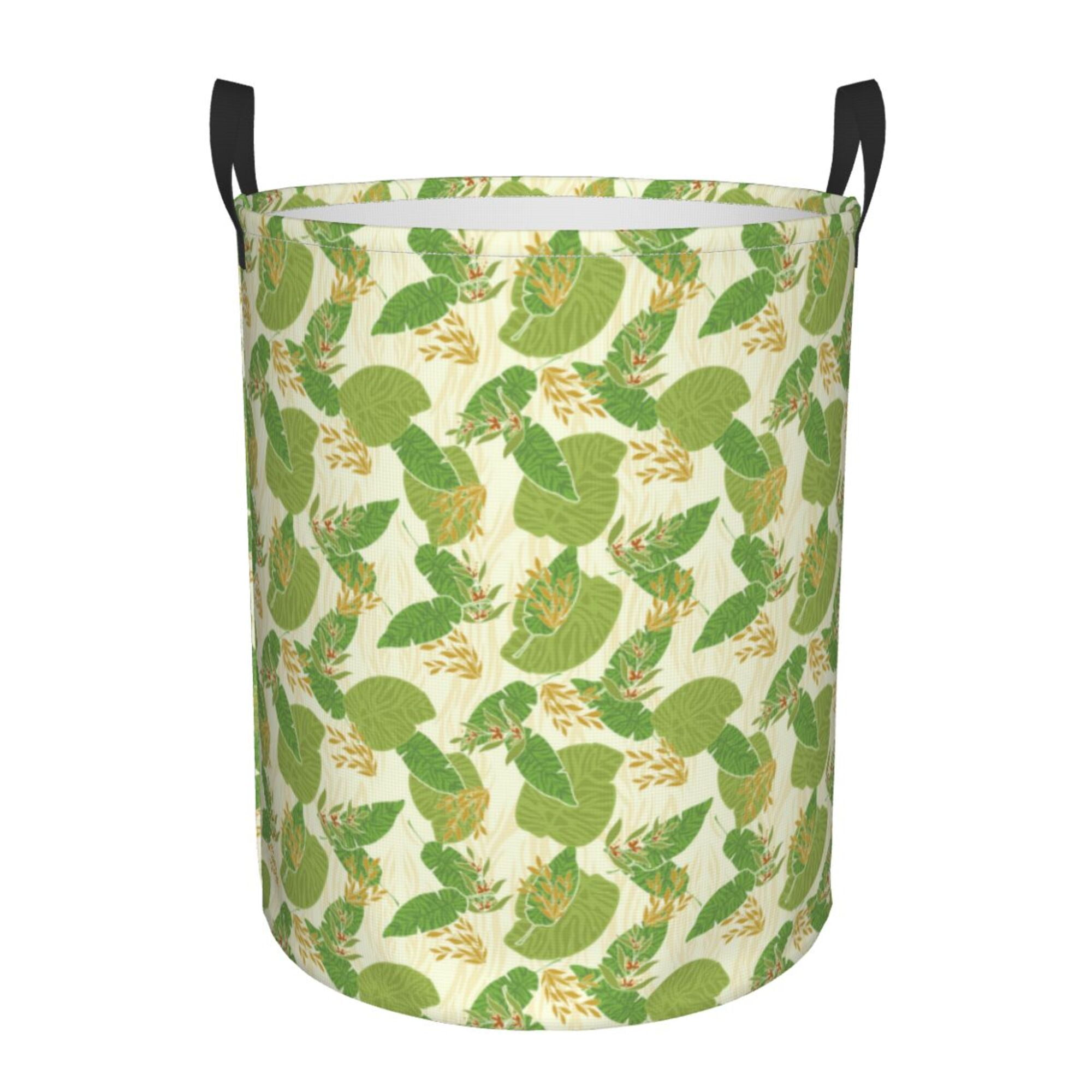 TEQUAN Waterproof Laundry Hampers, Green Tropical Rainforest Plant ...