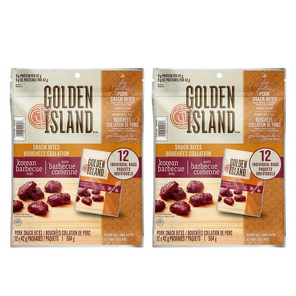 Golden Island Korean BBQ Pork Snack Bites, 12 × 42 g (2/CASE) - Walmart.ca