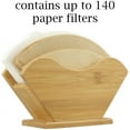Bamboo Coffee Filter Holder, Renewable Stand Container Dispenser Rack ...