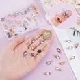 60Pcs 2 Colors Copper Wire Wrapped Glass Pendants Rhombus Platinum ...