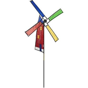 Wind Fairys Black and White Jester with Rotating Windsail - Outdoor ...