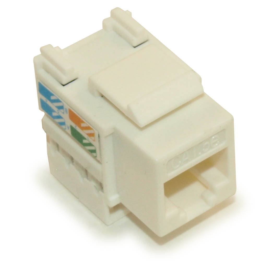 Keystone Jack Insert/Punch-down - Cat 5E RJ45 Networking, White ...