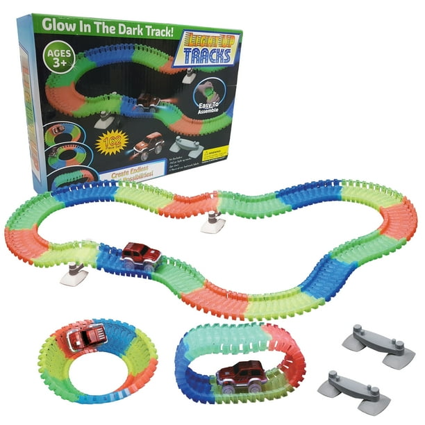 Magical Twister Glow Light Up Tracks - Glow In the Dark Light Up Race ...