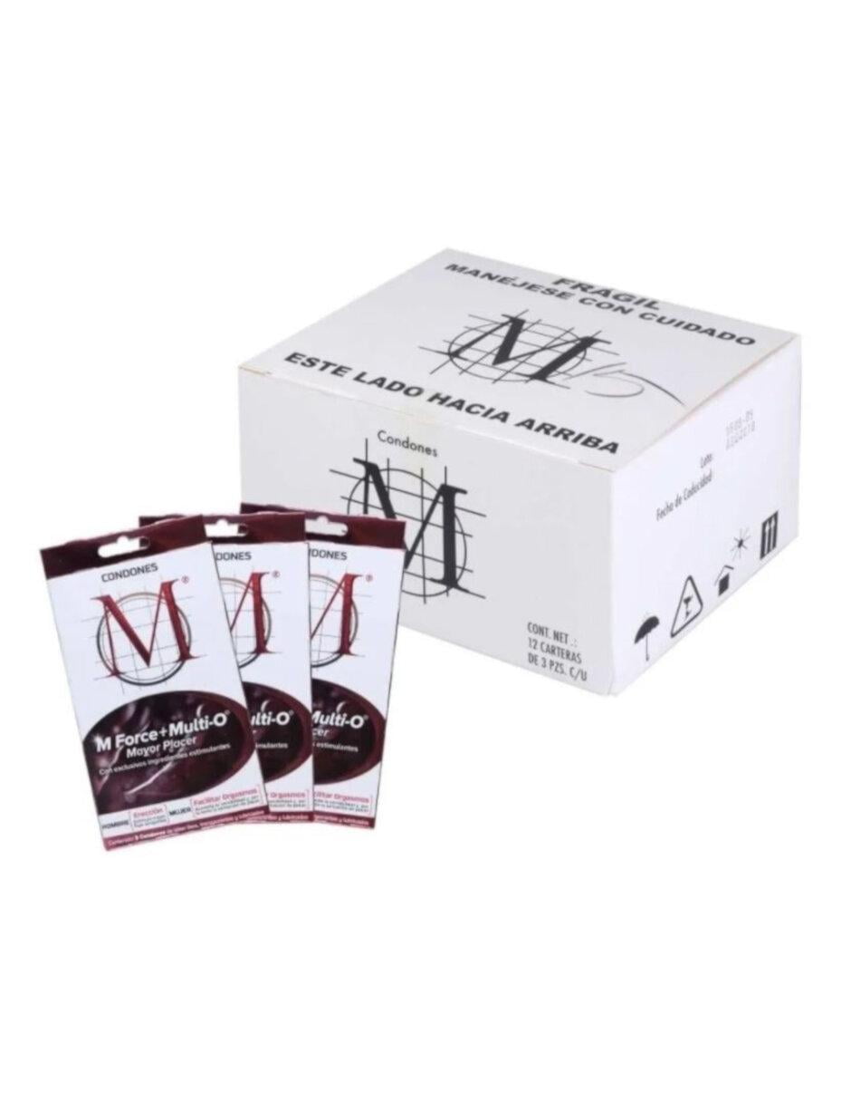 Pack de 12 Condón M Force Multi-O de 3 piezas M Force Multi-O | Walmart ...