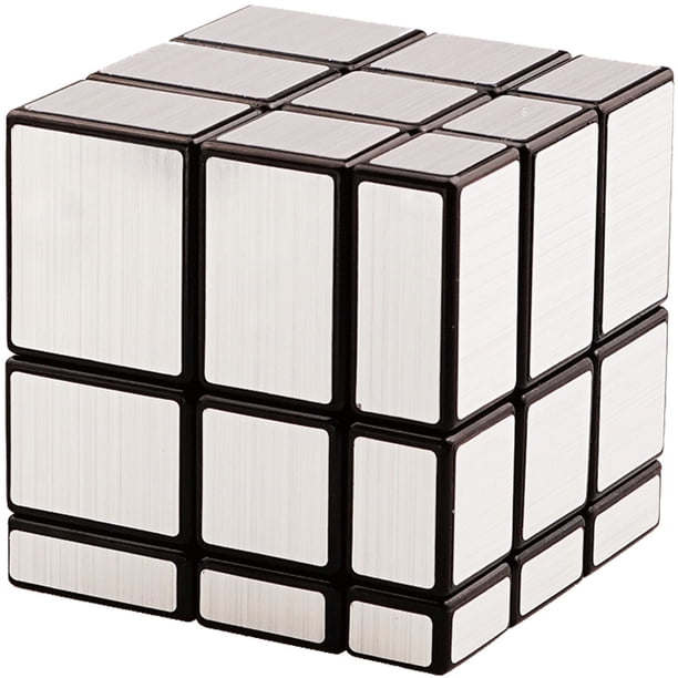 Silver-Cube 3x3 3x3x3 Magic Mirror Speed Magic Cube Ultra Fast Puzzle ...