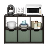 Furinno CUBICLE Open Back Decorative Cube Storage Organizer in 6-Cube ...