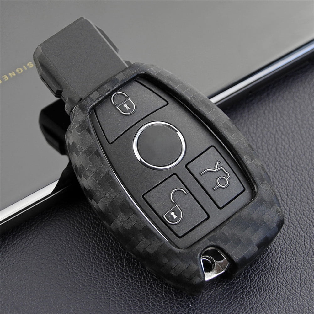 AIHOME Carbon Fiber Car Key Bag Case For Mercedes Benz BGA AMG W203 ...