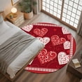 4Ft Round Rug, Valentines Non-Skid Rubber Backing Large Area Rugs ...