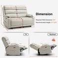 MCombo 63.4" Power Loveseat Recliner Sofa with Adjustable Headrest ...