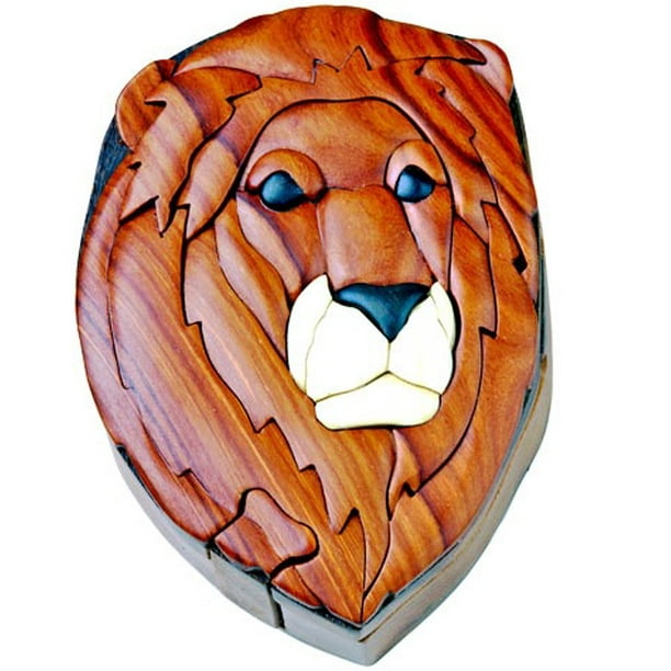 Lion - Secret Wooden Puzzle Box - Walmart.com - Walmart.com