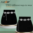 SUOSDEY Women Silver Concho Chain Waist Belt Western Cowgirl Metal ...