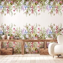 3D Flower Wall Stickers,Floral Plant Wall Decals for Living Room Home ...