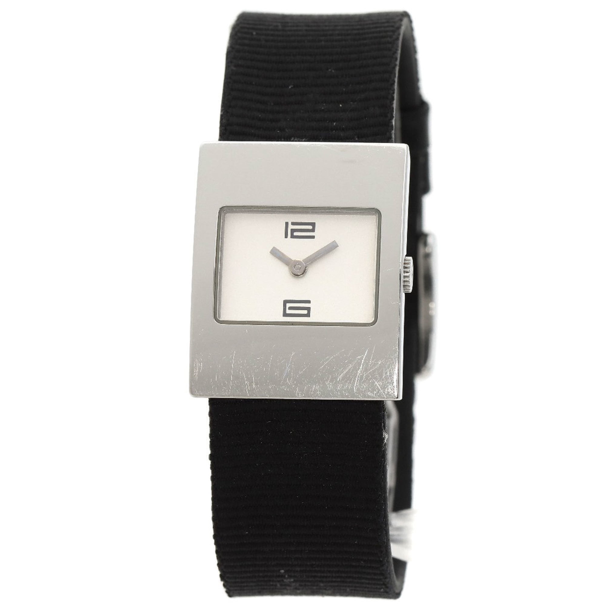 Pre-Owned Gucci 4900L Square Face Watch Stainless Steel Leather Women's ...
