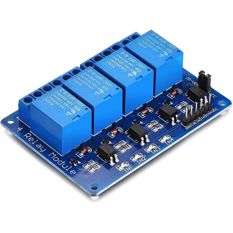 Módulo de relé de 5 V DC 5 V 230 V Módulo de relé de 4 canales con ...