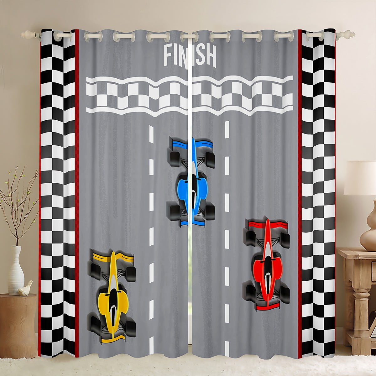 Click here for Erosebridal Colorful Race Car Curtains And Drapes... prices
