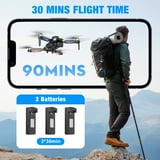 AUOSHI Drones with 6K Camera, Foldable FPV RC Quadcopter, Brushless ...