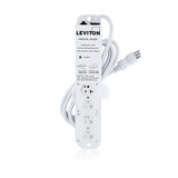 Leviton 5304M-2N7 4-Outlets 7-Feet Cord Length Medical Grade Surge ...