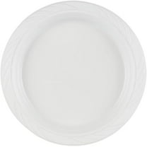 EcoQuality Disposable 10" inch Round White Plastic Plates Heavy Duty ...