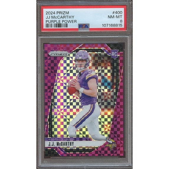 2024 Panini Prizm J.J. McCarthy #400 Purple Power Prizm Parallel ...
