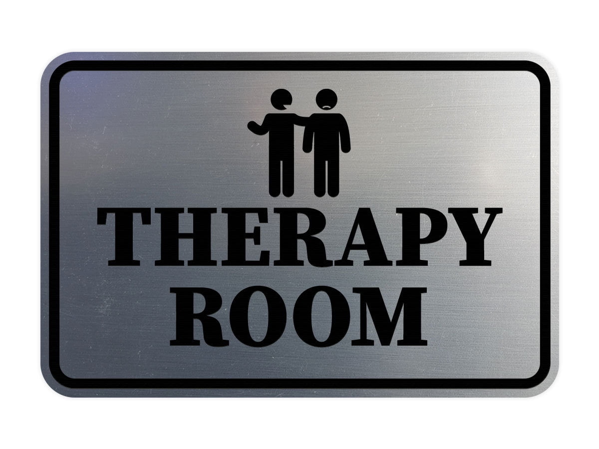 Signs ByLITA Classic Framed, Therapy Room Sign (Brushed Silver) - Small ...