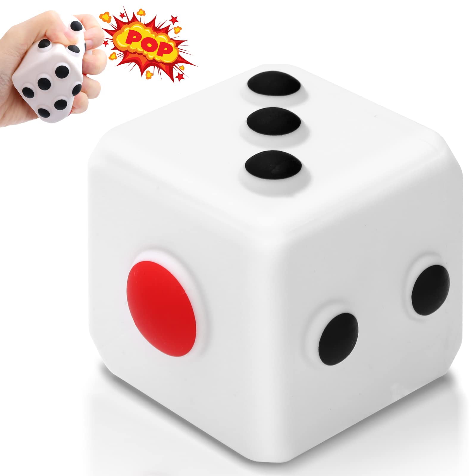 Pop Dice Stress Balls Fidget Toys, Fidget Dice Ball Pop Dice Squeeze ...