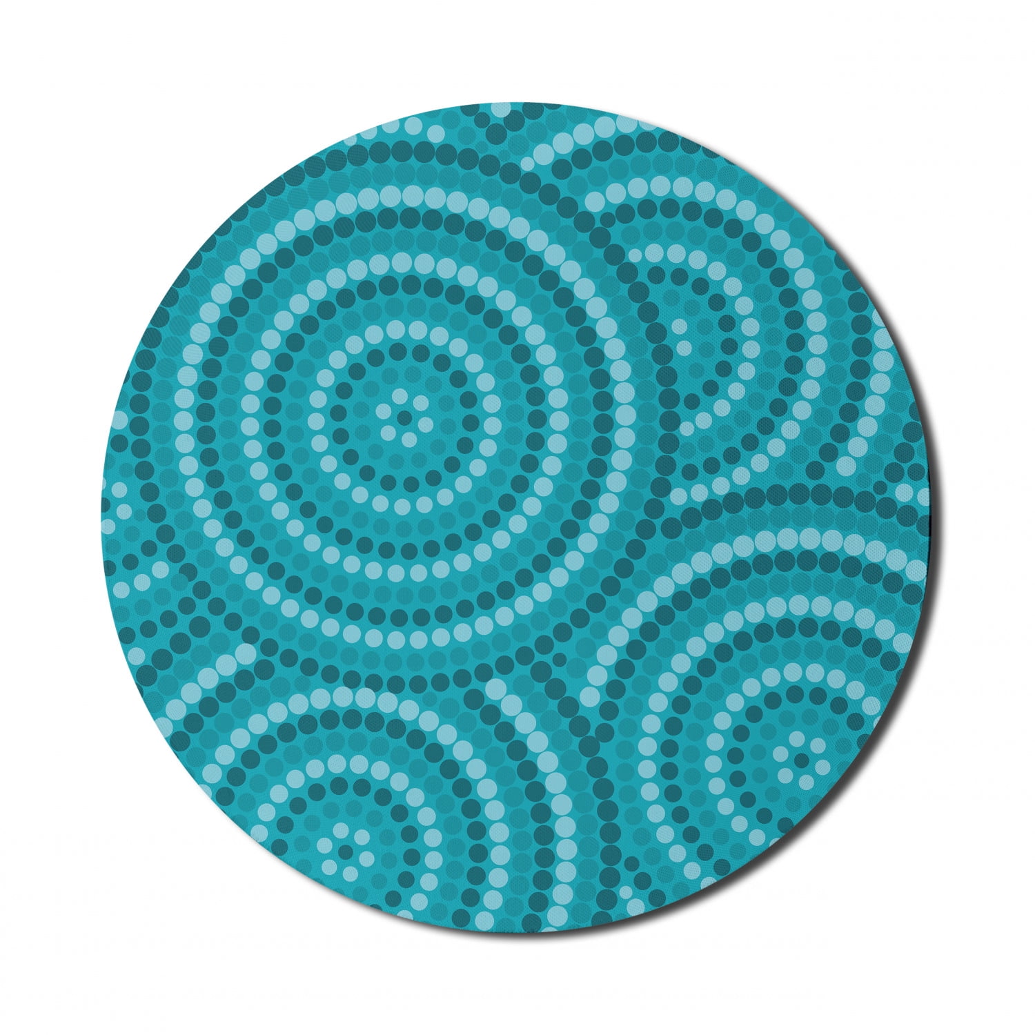 Teal Mouse Pad for Computers, Abstract Aboriginal Tradition Dot ...