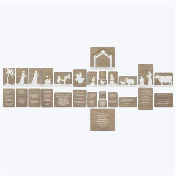 Youngs 91463 Wood Christmas Nativity Blocks Set - 14 Piece - Walmart.com