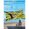 Abstract Yellow Waves Sun Shade Sail 14' x 18', Modern Minimalist ...