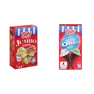 Joy Cone GLUTEN FREE Cake Cone Cups - Gift Pack of 2, 12 ct. Boxes With ...