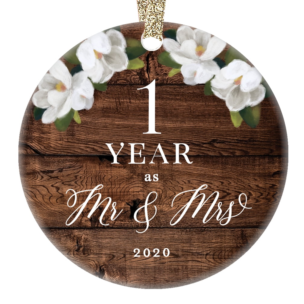 First 1st Wedding Anniversary 2020 Christmas Tree Ornament One Year First 1st Wedding Anniversary 2020 Christmas Tree Ornament One Year