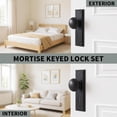 Mortise Lock Matte Black 1 Pack Interior Door Entryway Replacement ...