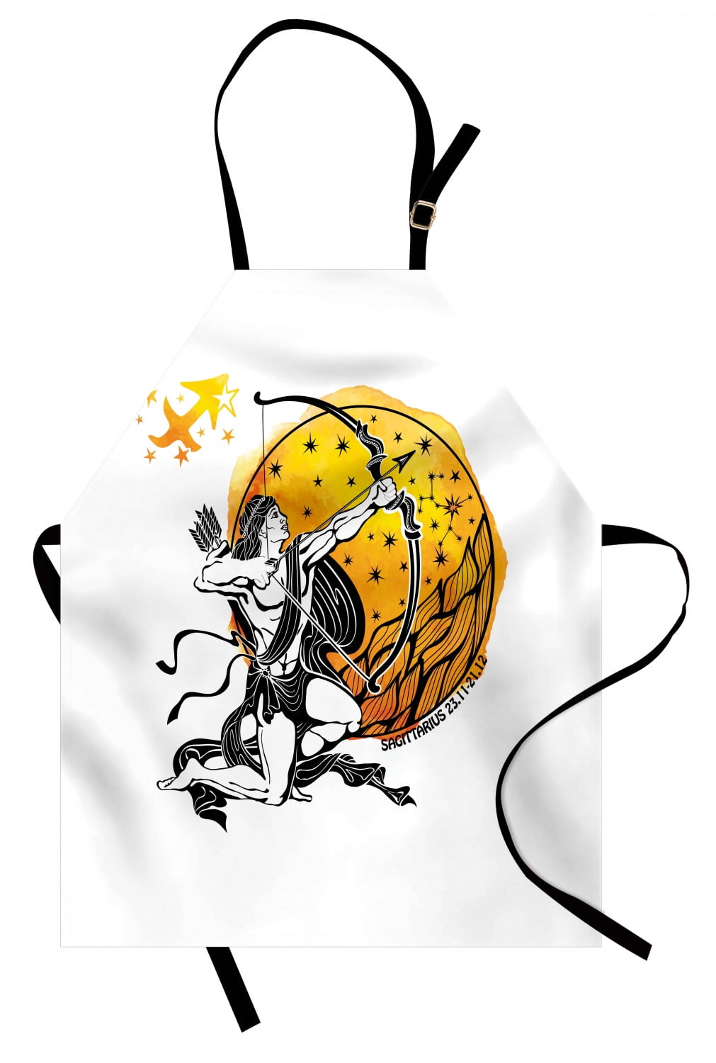 Zodiac Sagittarius Apron Ancient Greek Mythical Figure Sketch with Bow ...