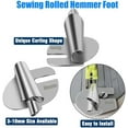 Universal Sewing Rolled Hemmer Foot 4PCS Rolled Hem Presser Foot 7/8/9 ...