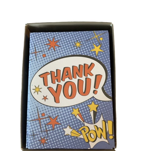 Gartner Studios Pow! Thank You Cards with Envelopes 24ct Boys Superhero ...