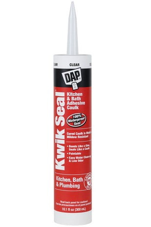 DAP Kwik Seal Kitchen and Bath Adhesive Caulk, Clear, 10.1 oz - Walmart ...