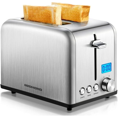 Toaster 2 Slice, Stainless Steel Toaster with LED Digital Countdown ...
