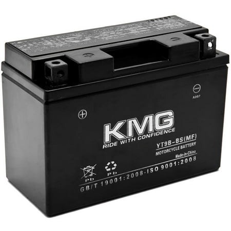 KMG YT9B-BS Battery Compatible with Yamaha YZF-R6 2001-2005 Sealed ...