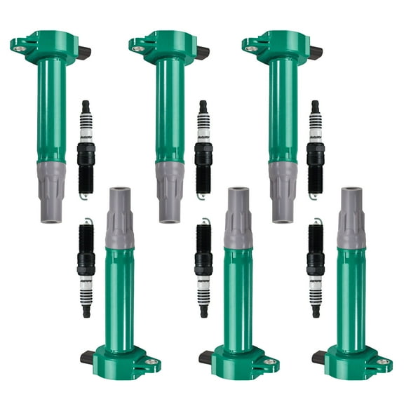 Set of 6 ISA Ignition Coils and 6 NGK Platinum Spark Plugs Compatible ...