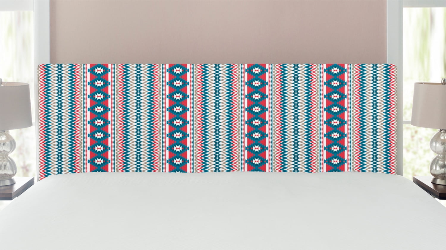 Ethnic Headboard, Seamless Ikat Style Pattern Chevron Zig Zag Lines ...