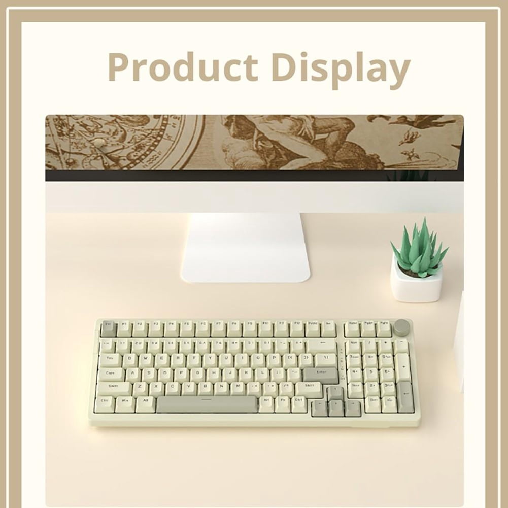 99 Keys Backlit Gaming Keyboards PBT Keycaps Wired USB Type-C for ...