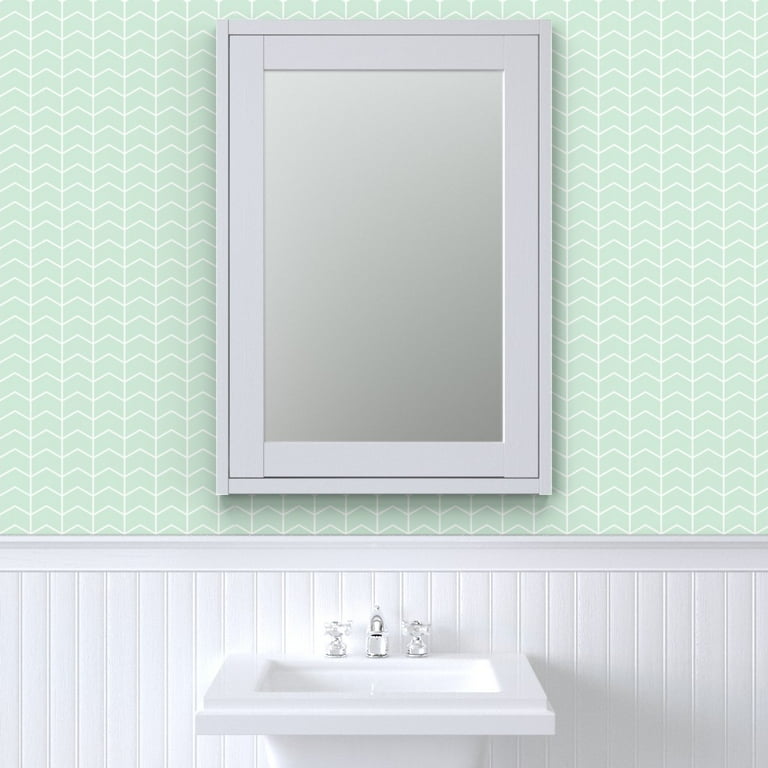 Mint Green Chevron Wallpaper