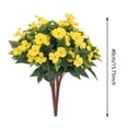 2 Branches Artificial Impatiens Flowers Impatiens Bushes Yellow Silk ...