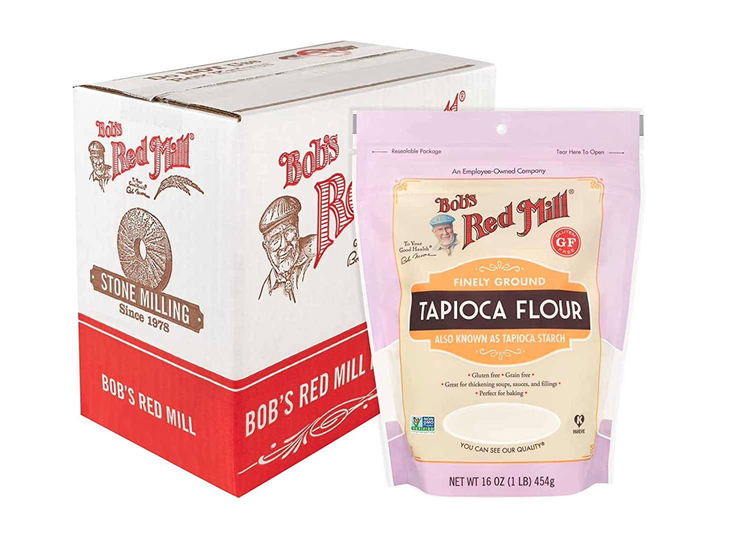 Bob's Red Mill Tapioca Flour Gluten Free Finely Ground -- 4 Packs ...