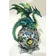 Elemental Jade Earth Firnen Dragon Perching On LED Gyrosphere Orb Night ...