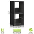 Way Basics 2 Shelf Duo Narrow Bookcase - Sustainable Storage - Walmart.com