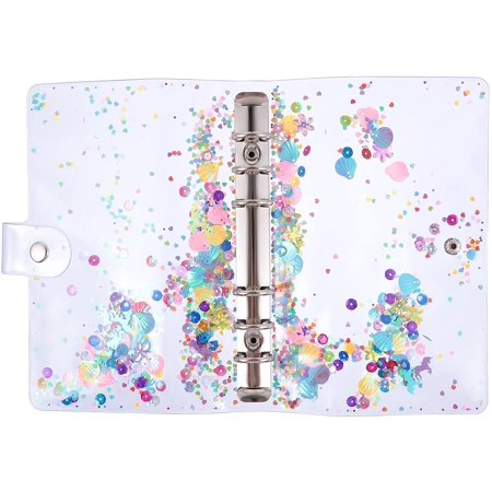 Glitter Quicksand Binder Cover Paper Divider PVC Bling Notebook Cover ...
