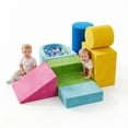 Bexfil Soft Play Climbing for Toddlers, Large 7pcs Foam Climbing Blocks ...